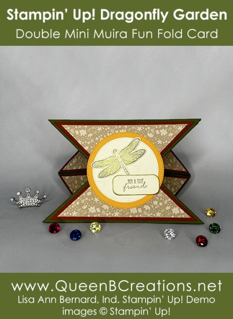 Dragonfly Garden - Double Mini Muira Card | Queen B Creations