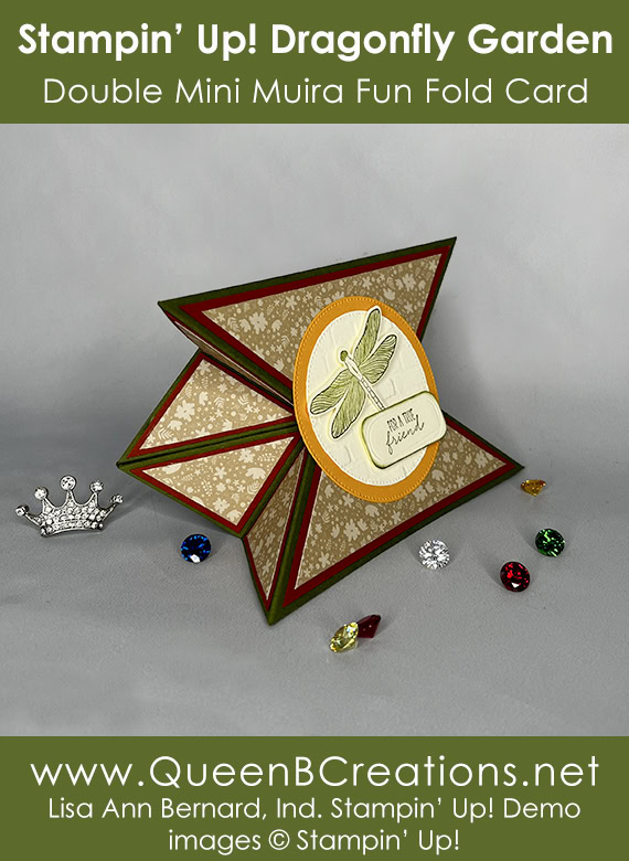 Dragonfly Garden - Double Mini Muira Card | Queen B Creations