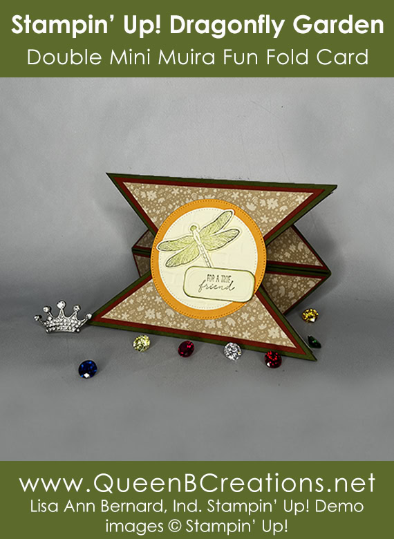 Dragonfly Garden - Double Mini Muira Card | Queen B Creations
