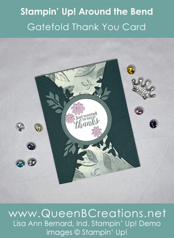 Around The Bend Gatefold Thank You Card | Queen B Creations