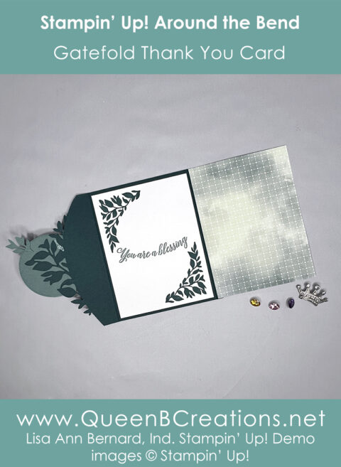 Around The Bend Gatefold Thank You Card | Queen B Creations